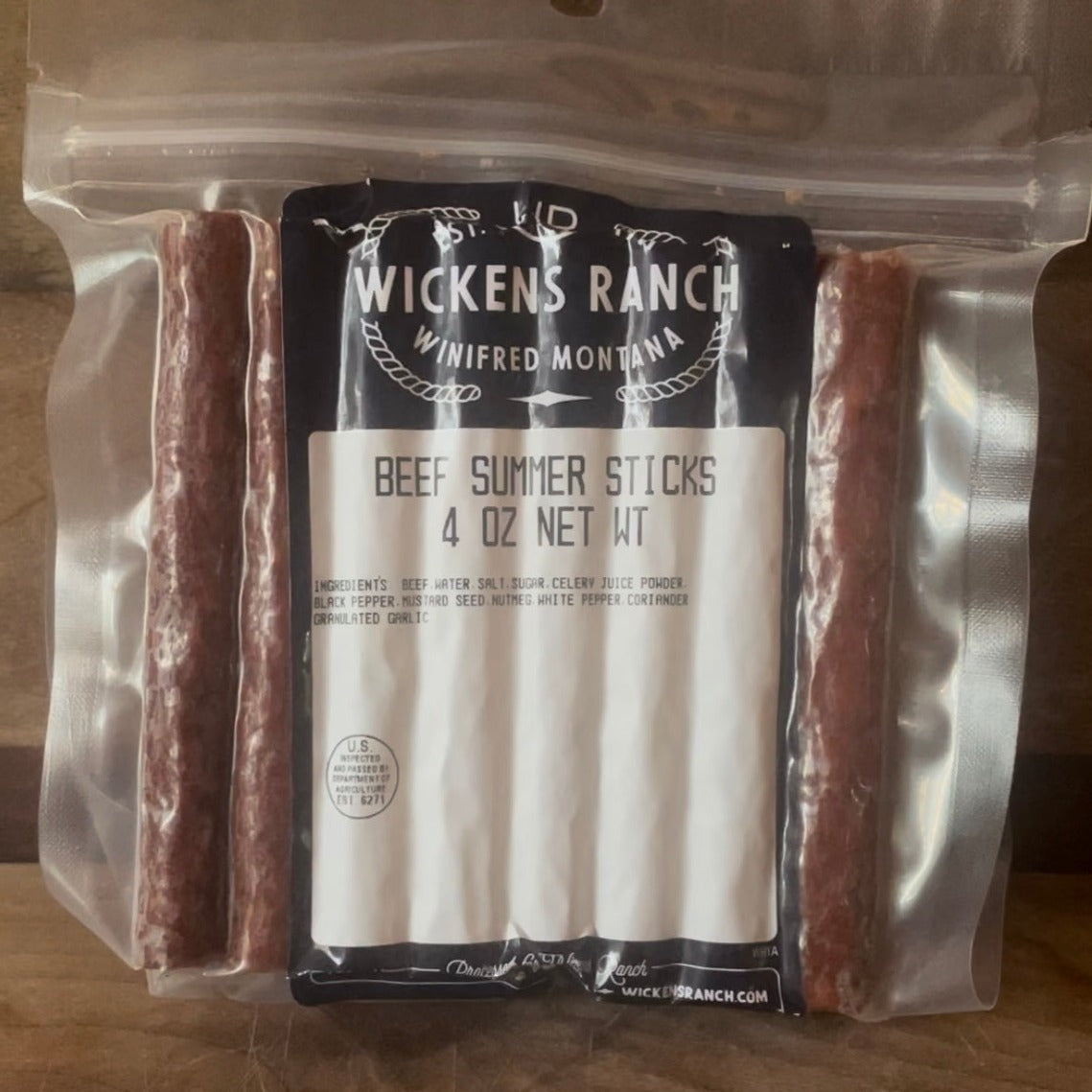 Beef Sticks- Regular Flavor – Wickens Ranch